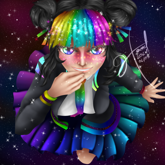 Hinao-chan Rainbow - ibisPaint