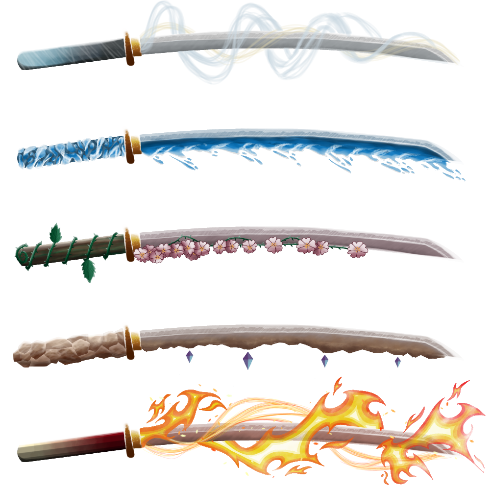 Five legendary swords-katanas - ibisPaint