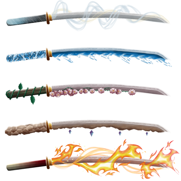 Five legendary swords-katanas - ibisPaint