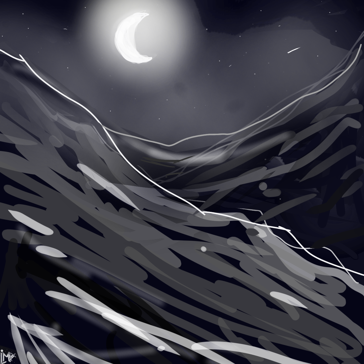 Night & Mountains - ibisPaint