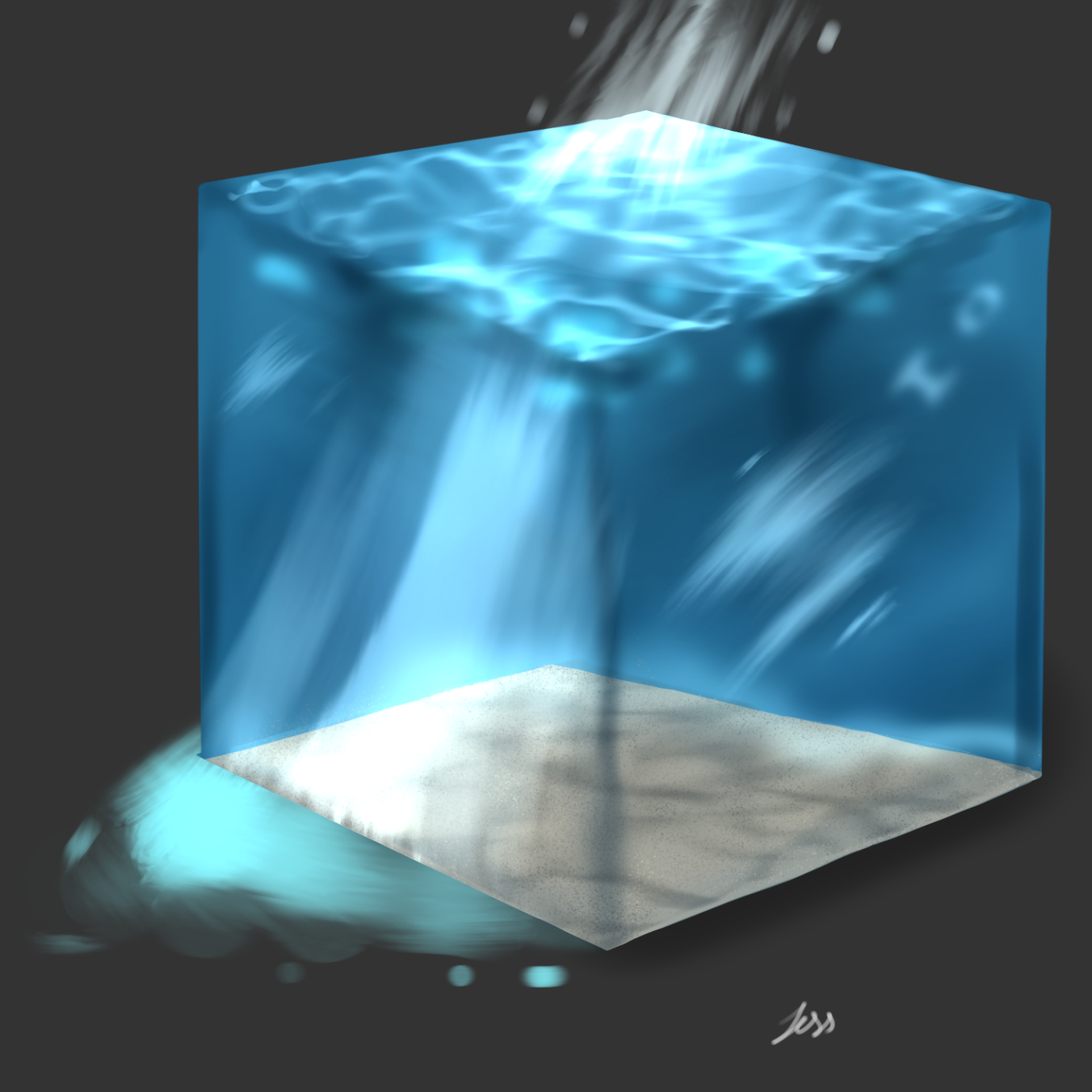Water testing for a summer drawing - ibisPaint