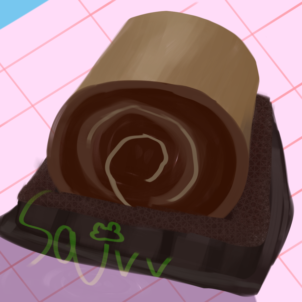 Chocolate swirl cake - ibisPaint