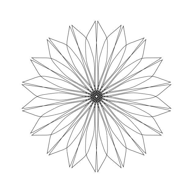 White & Black Flower - ibisPaint
