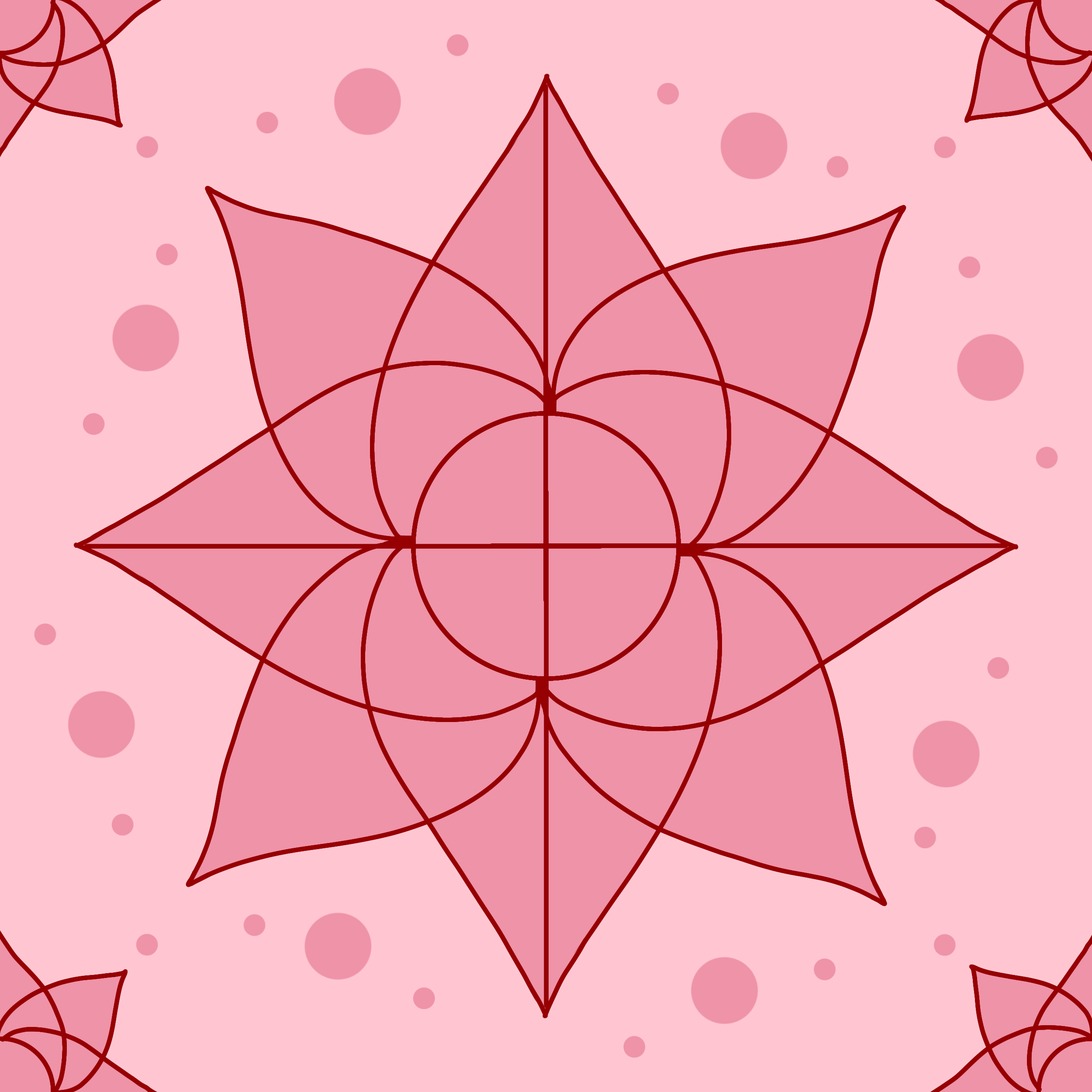 pink flower pattern - ibisPaint