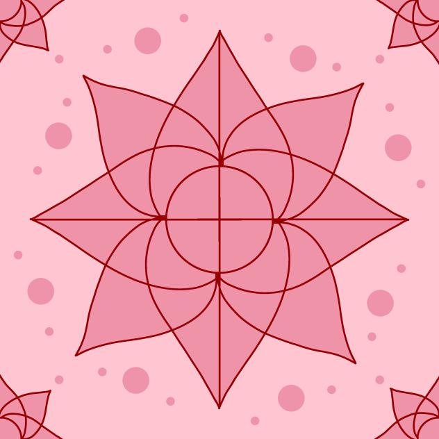 pink flower pattern - ibisPaint