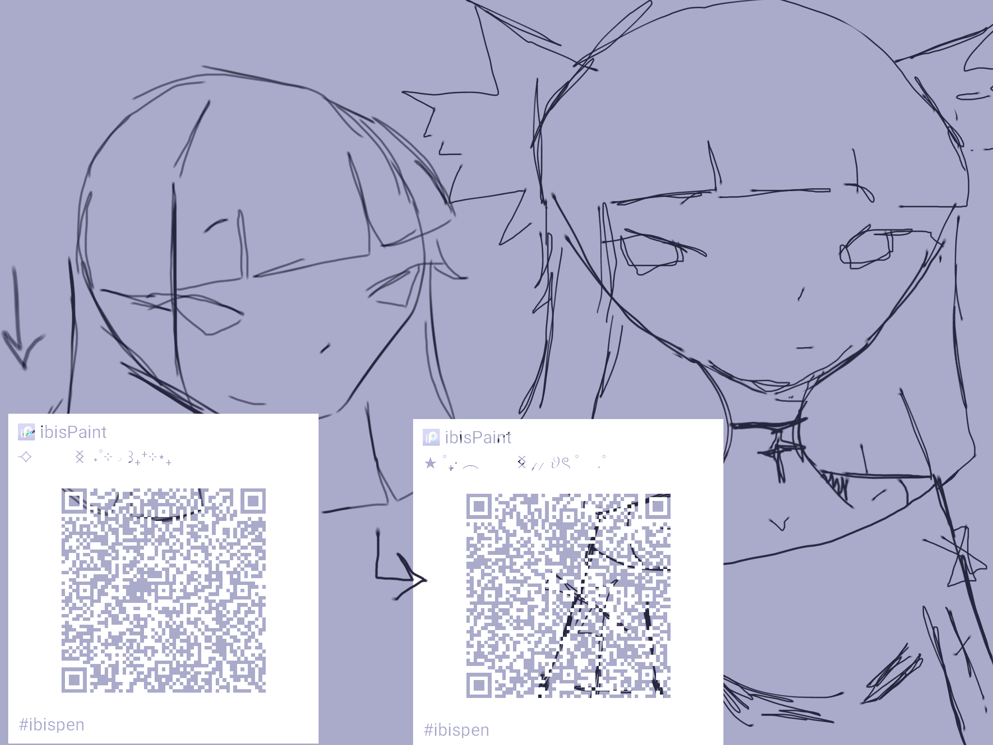 opposite lineart pack. - ibisPaint