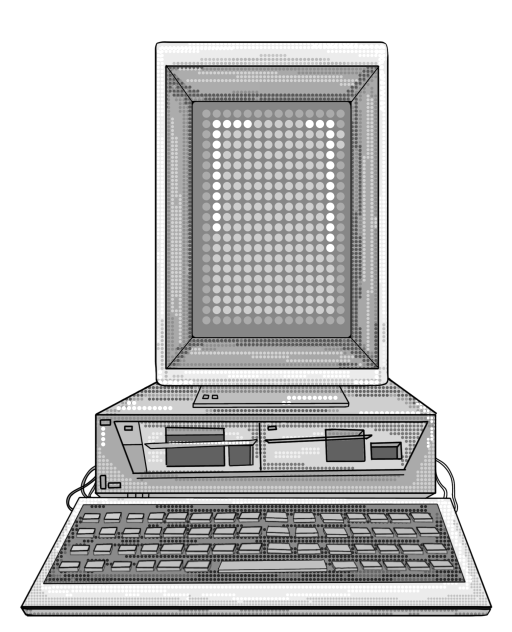 retro pc greyscale - ibisPaint