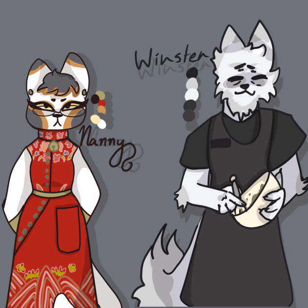 two of my favorite side OCs - ibisPaint