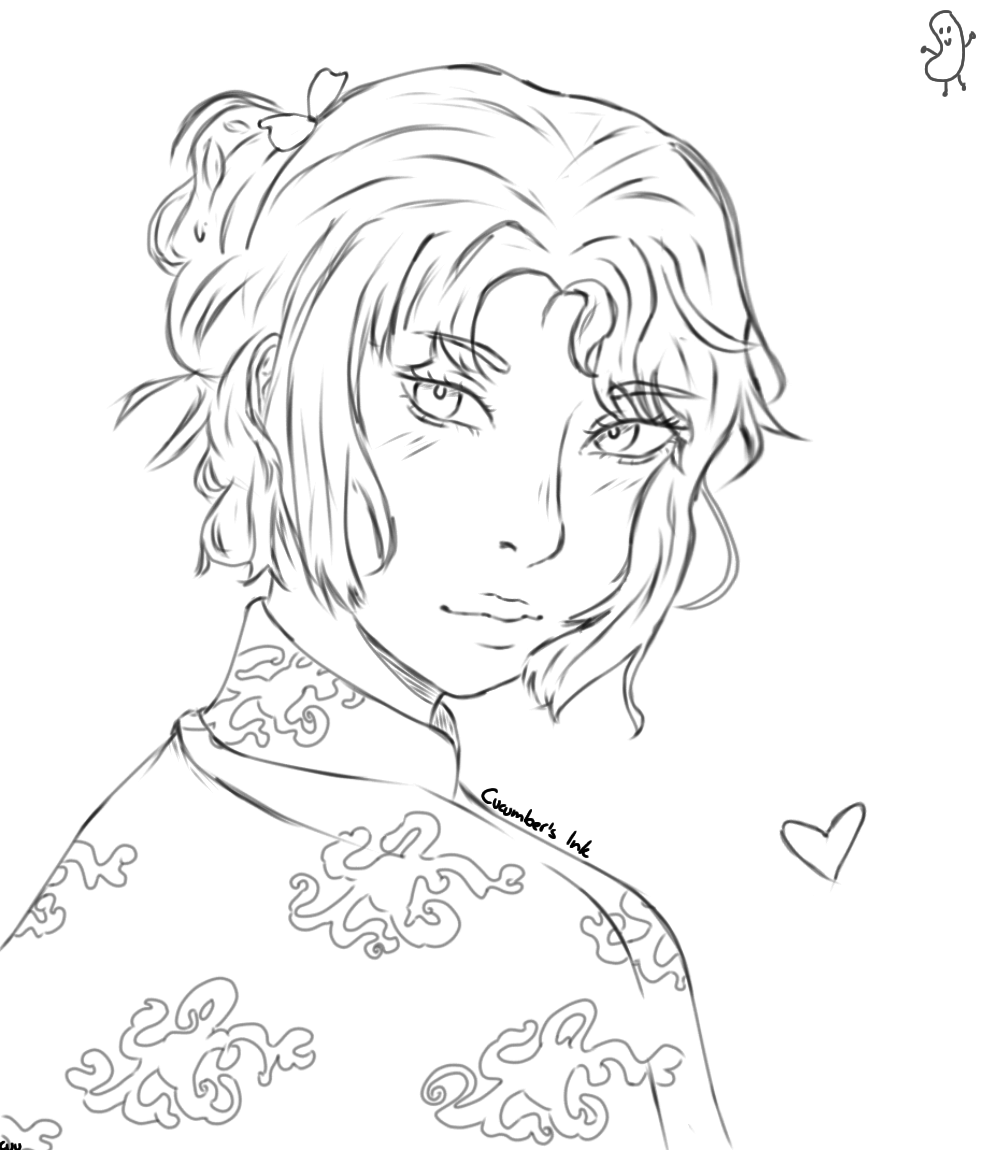Pretty lady coloring page - ibisPaint
