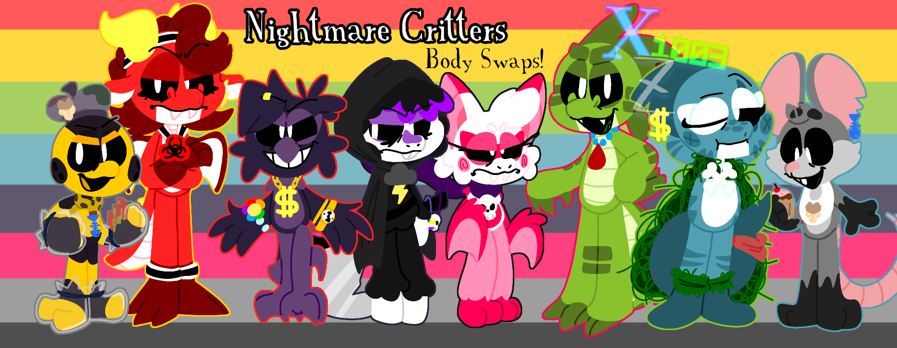 Nightmare Critters Body Swaps! - ibisPaint