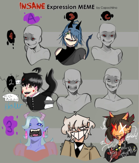 INSANE expression meme collab - ibisPaint