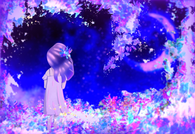 Glowing Flower Field - ibisPaint