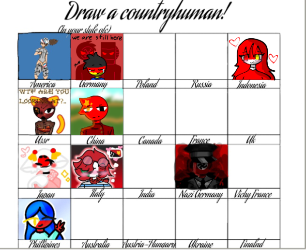 Draw Countryhumans - ibisPaint