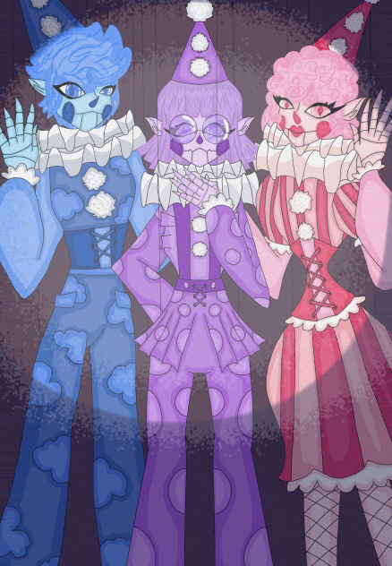 The clown puppets - ibisPaint