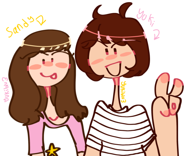 me and sandy irl - ibisPaint