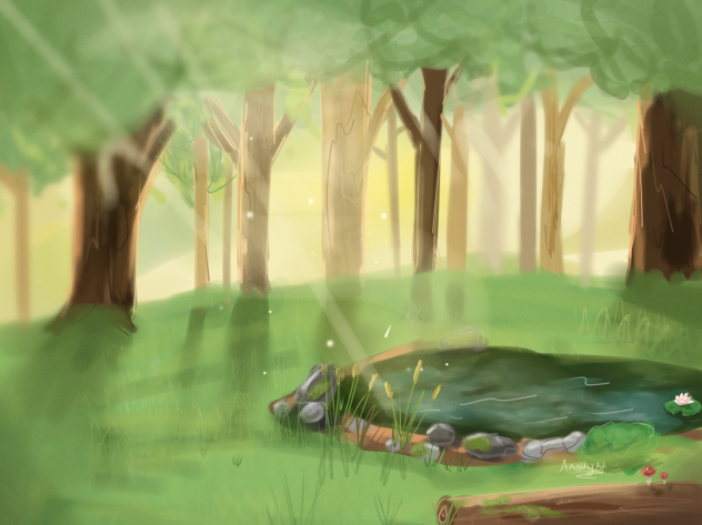 Meadow background - ibisPaint