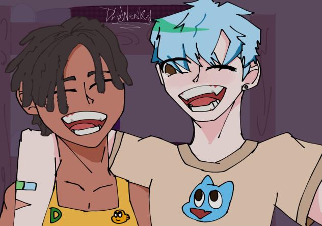 gumball and Darwin selfie - ibisPaint