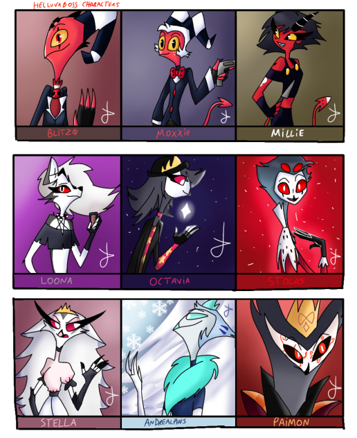 helluva boss characters - ibisPaint