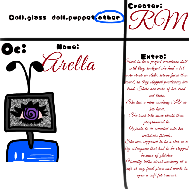 Arella the wierdcore TV-head - ibisPaint