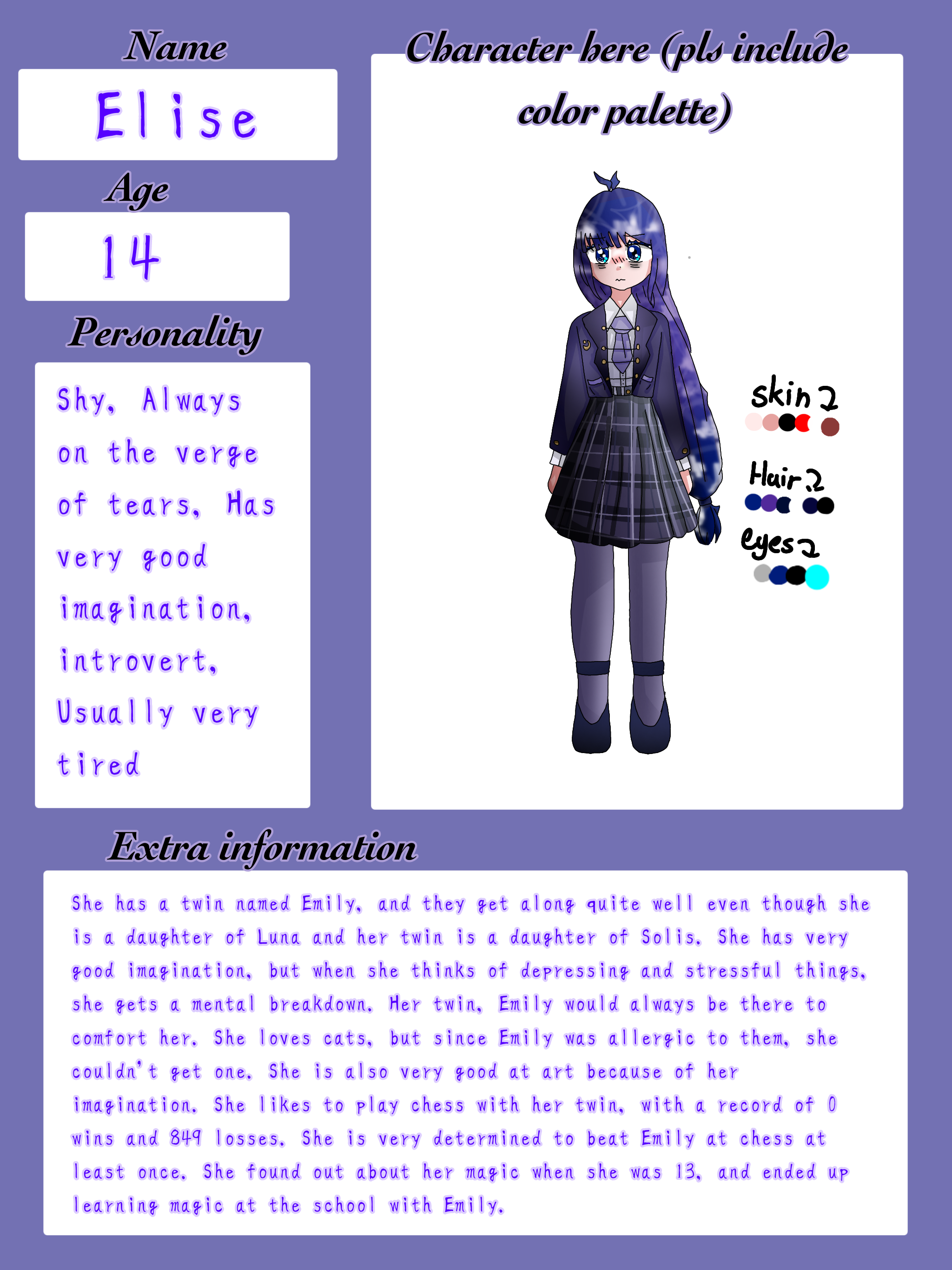 Character sheets again lol 2 - ibisPaint