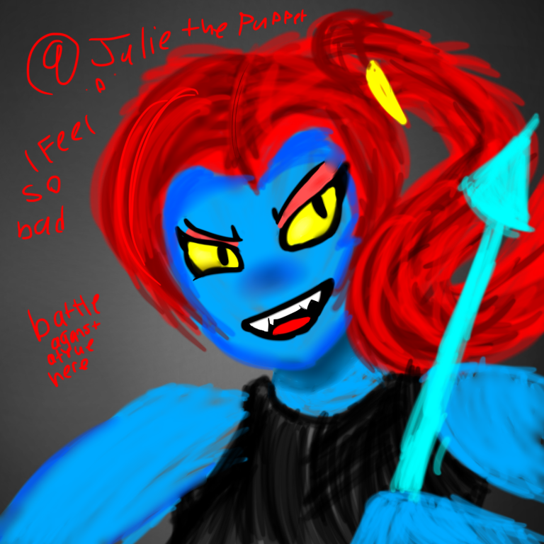 Undyne- battle against a true hero - ibisPaint