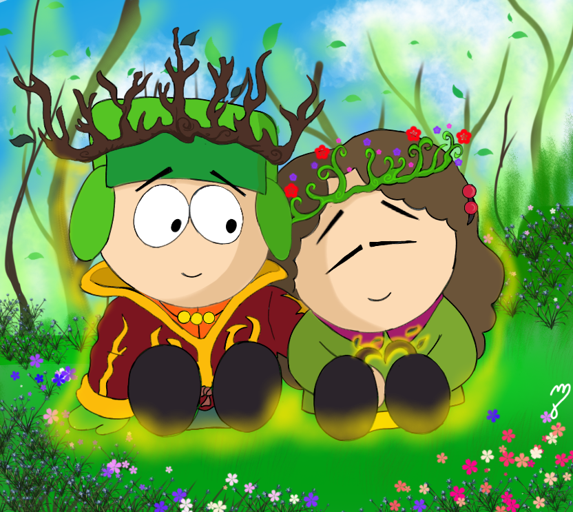south park Kyle y Rebecca - ibisPaint