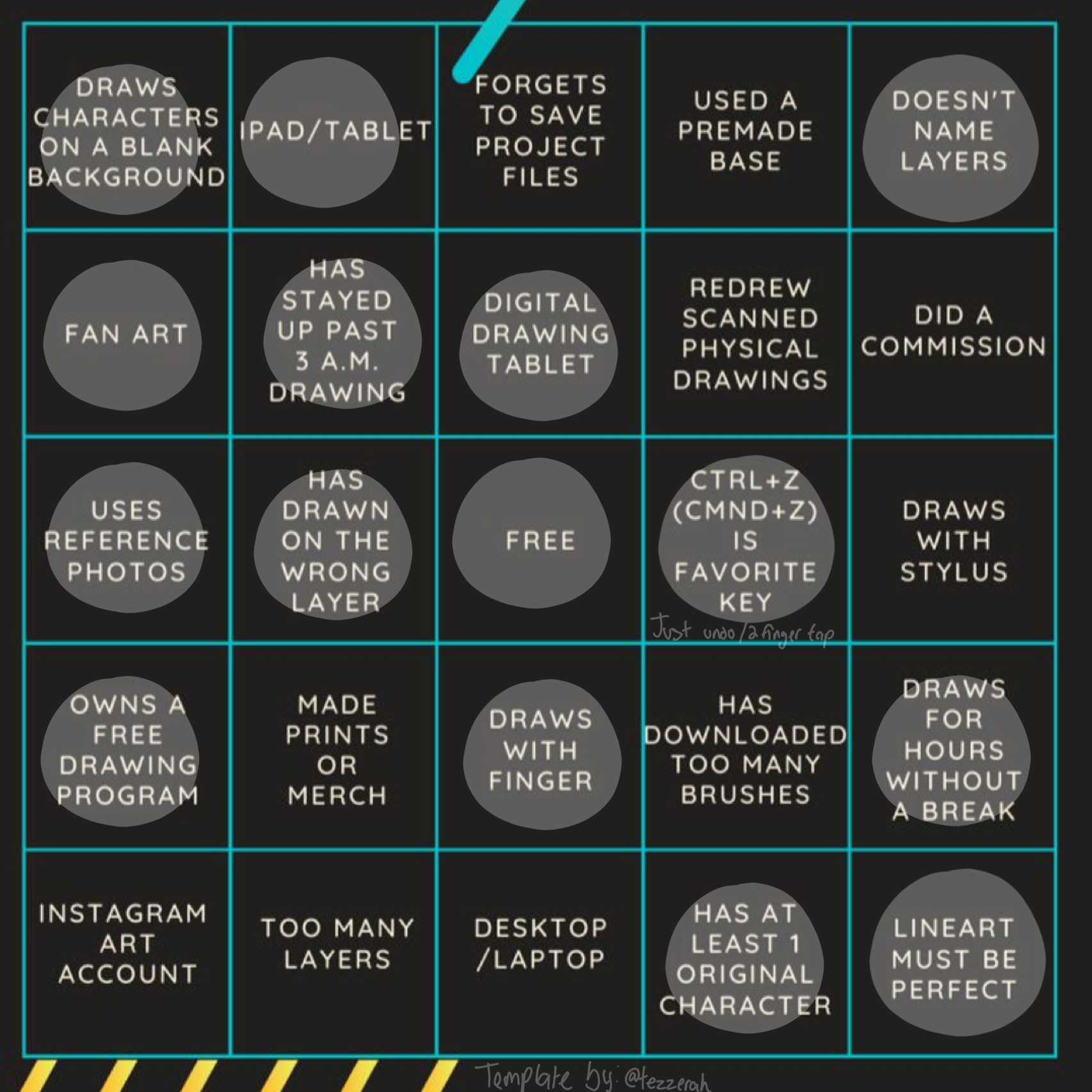 Artist bingo - ibisPaint