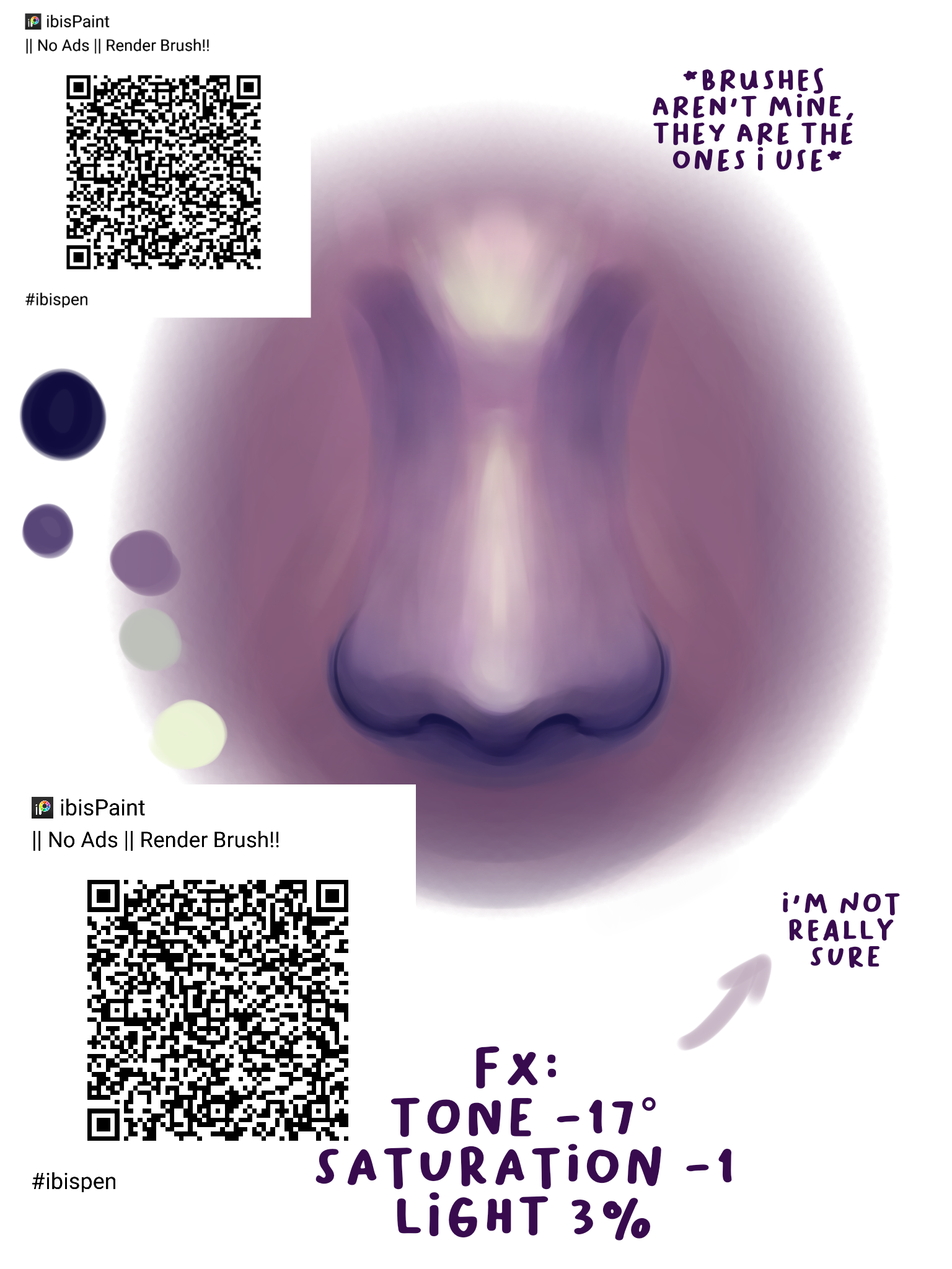 Nose rendering and brushes - ibisPaint