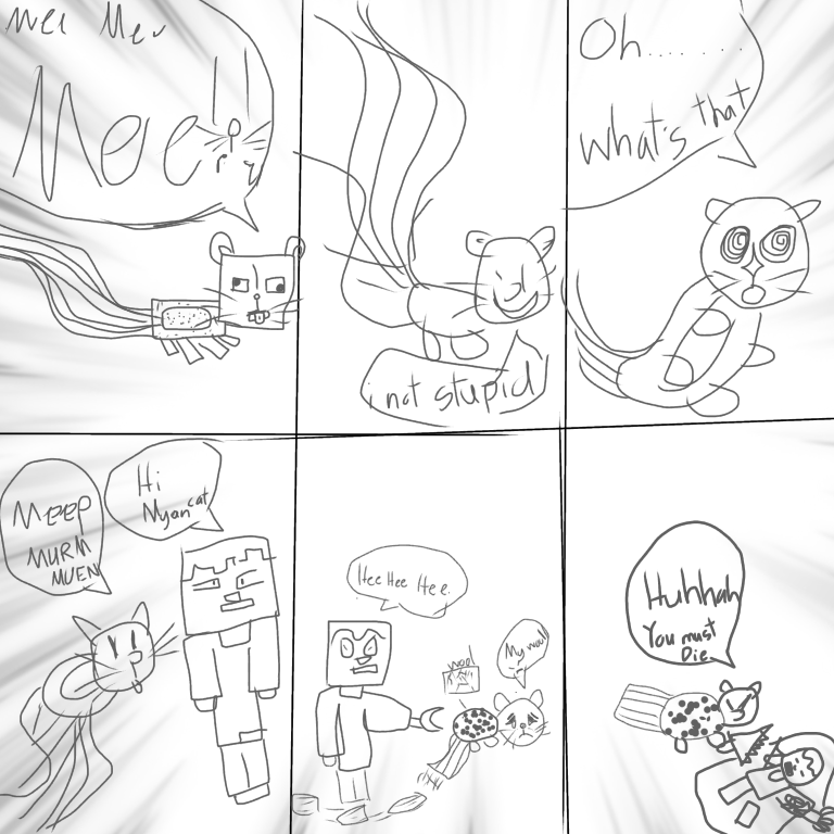 Nyan cat Cartoon-ตอน 1 ขนของฉัน - ibisPaint