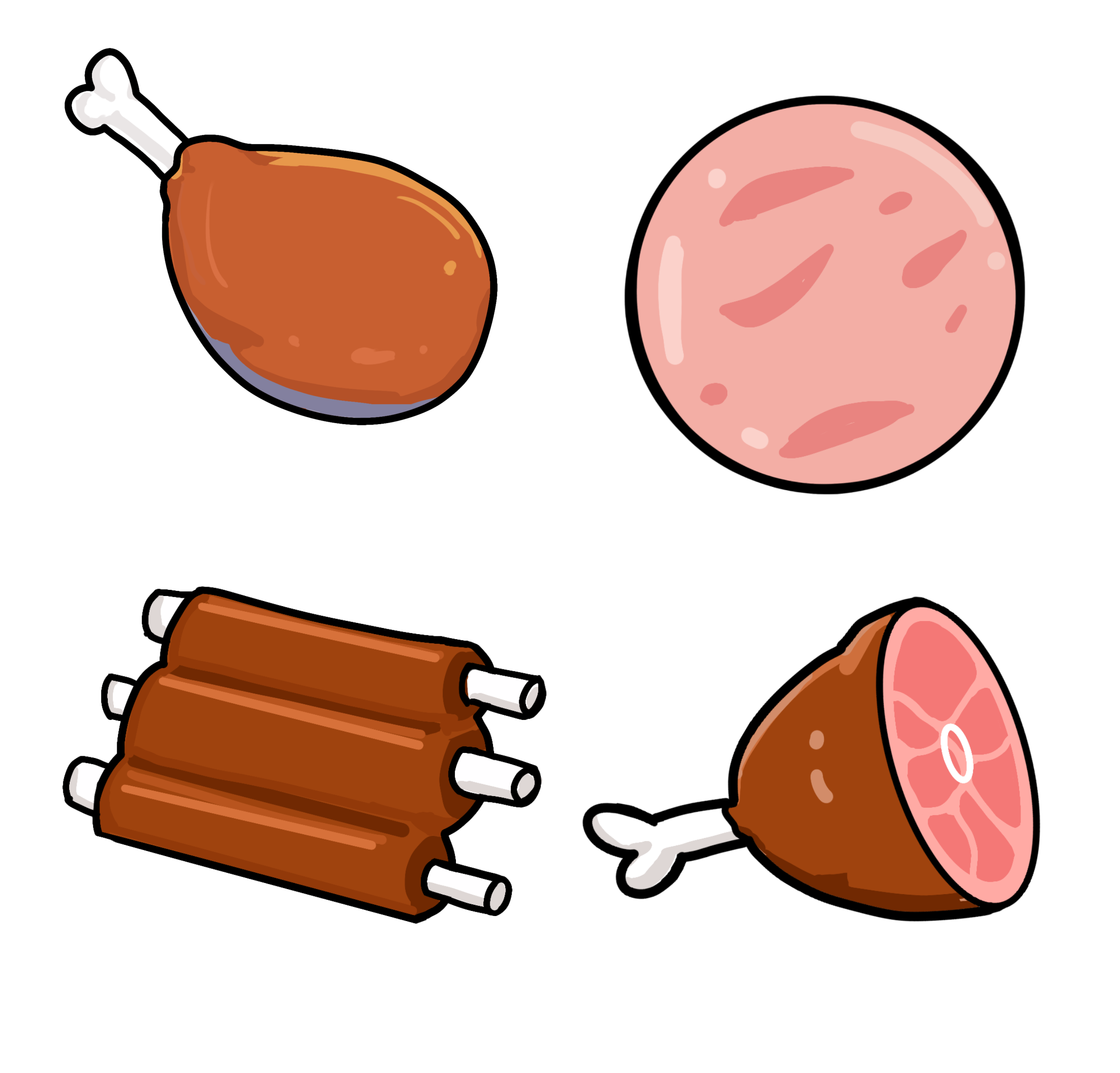 Meat stickers - ibisPaint