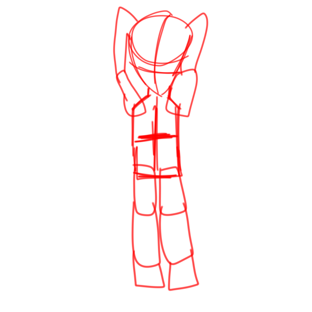 Arms on head base - ibisPaint