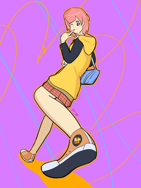 Walking schoolgirl - ibisPaint