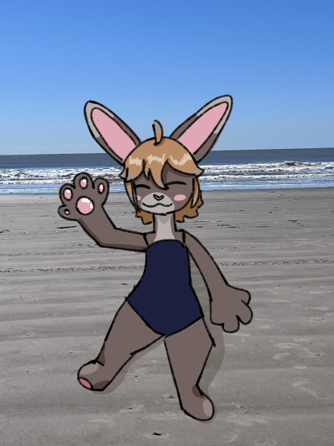 Rara Goes to the Beach - ibisPaint
