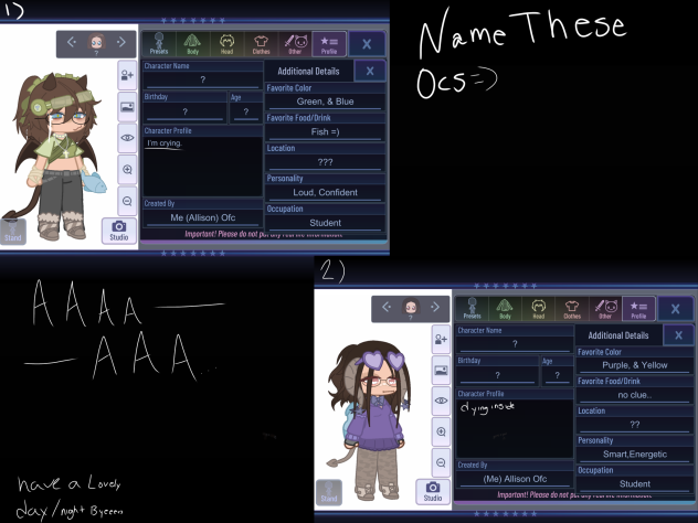 Name These Ocs PLEASE 😭😶🤡 - ibisPaint