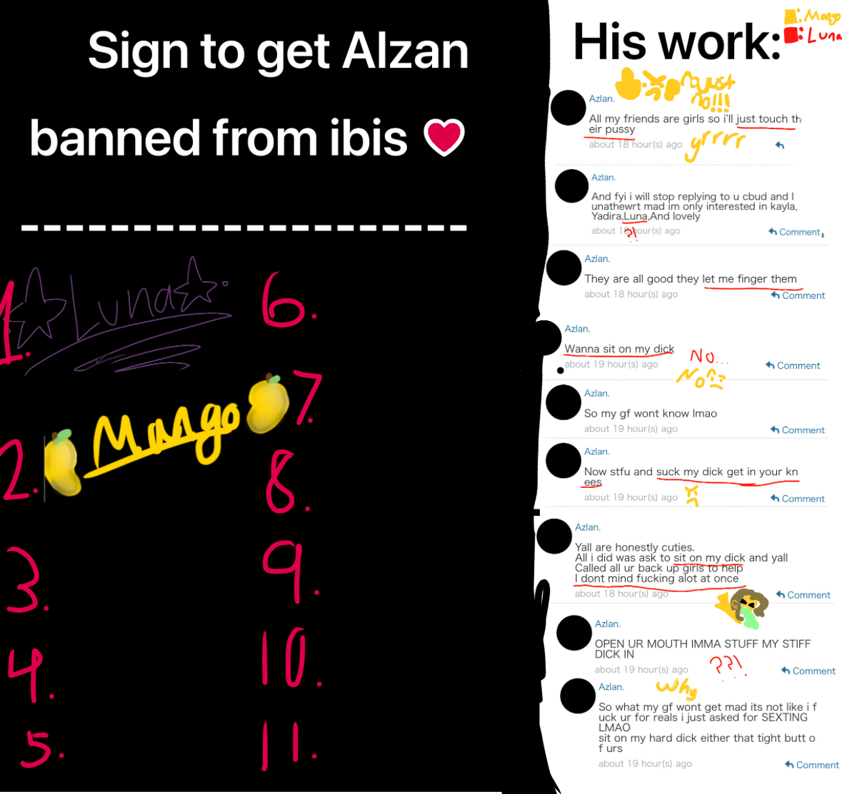 Get Azlan banned!!!!! - ibisPaint
