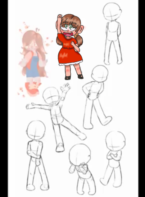 Chibi pose collaboration - ibisPaint