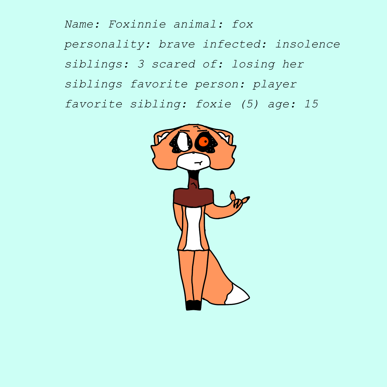 Foxinnie a piggy oc I was thinking about - ibisPaint