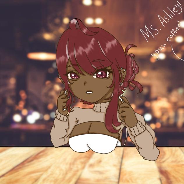 Ashley in a café - ibisPaint