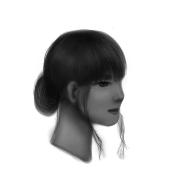face practice, grayscale - ibisPaint