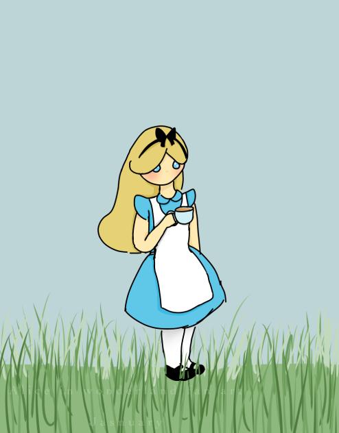 Alice in wonderland fan art - ibisPaint