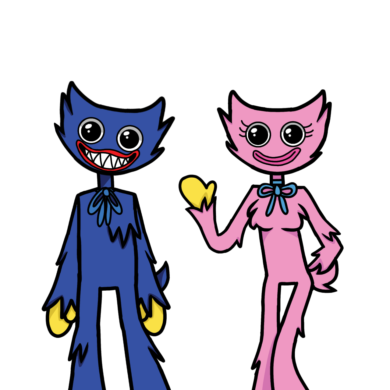 huggy wuggy and kissy missy - ibisPaint