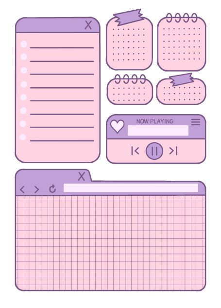 Cute Computer Windows Template - ibisPaint