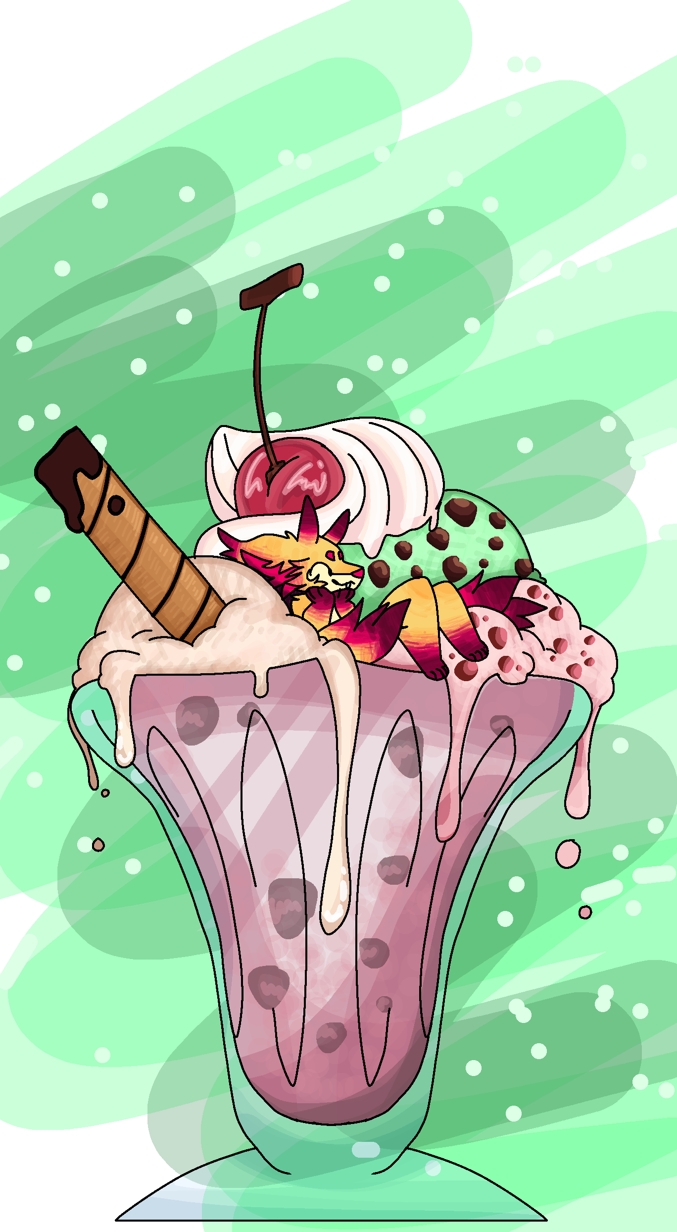 Fennec fox Sundae - ibisPaint