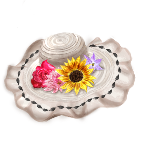 Floral Summer Hat - ibisPaint