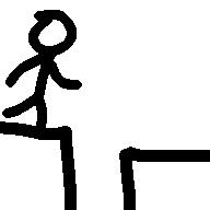 Stickman doing parkour - ibisPaint
