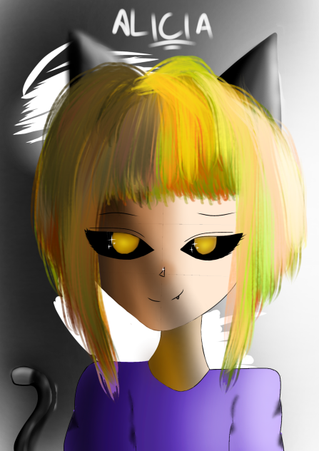 The black cat - ibisPaint