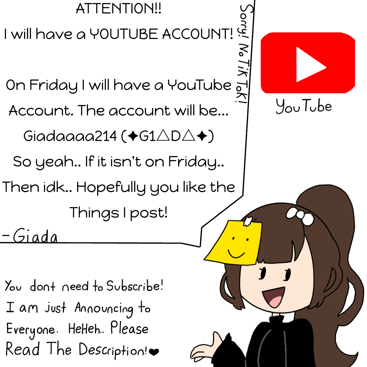 𝕄𝔼 𝔾𝔼𝕋𝕋𝕀ℕ𝔾 𝔸 𝕐𝕆𝕌𝕋𝕌𝔹𝔼 𝔸ℂℂ𝕆𝕌ℕ𝕋 𝕆ℕ 𝔽ℝ𝕀𝔻𝔸𝕐 - ibisPaint