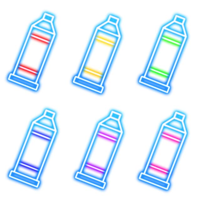 Paint tube neon signs - ibisPaint