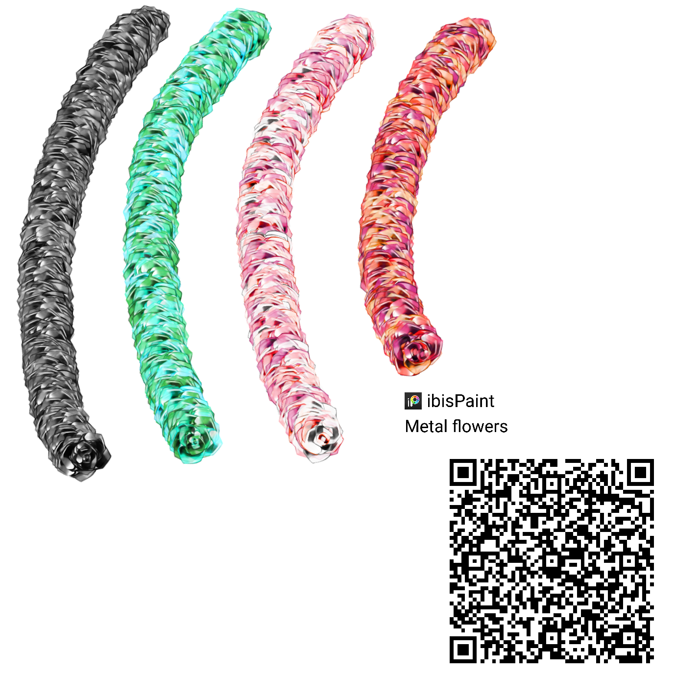 metal flowers - ibisPaint