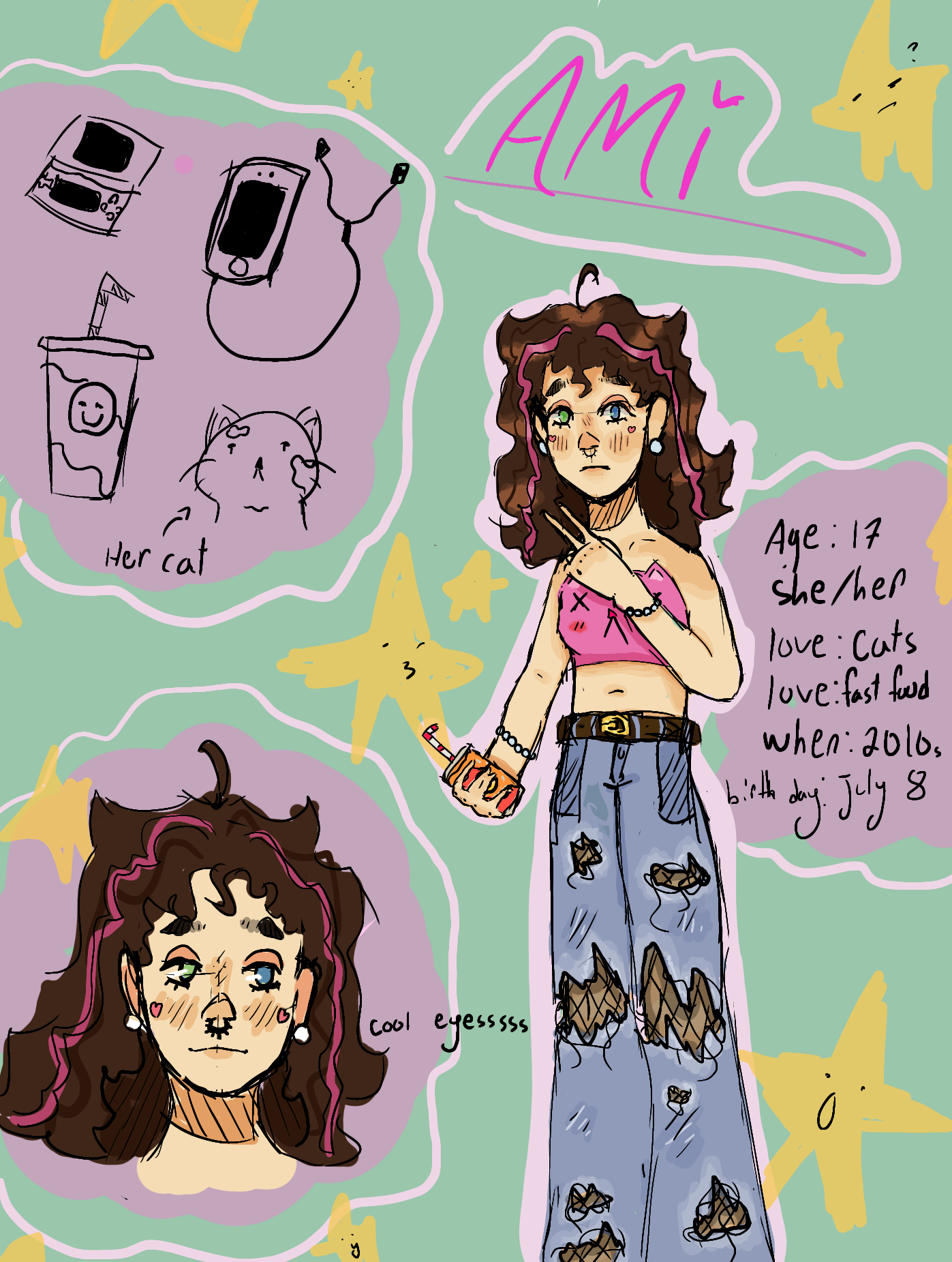 New OC!!!!!🩷🤍🩷 - ibisPaint